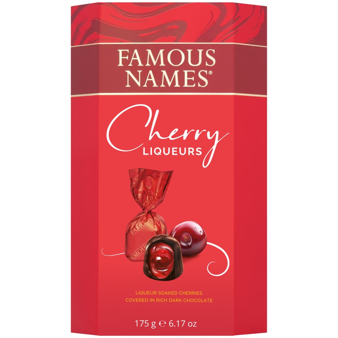 Famous Names Dark Chocolate Cherry Liqueurs 175g Gift Box – Jolafunbs