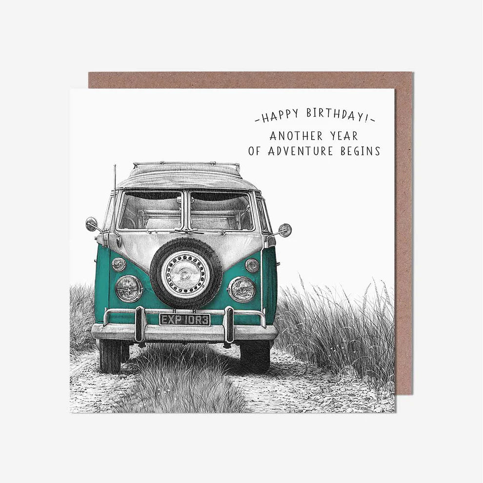 Happy Camper Van Birthday Card | Unique Personalised Cards Online ...