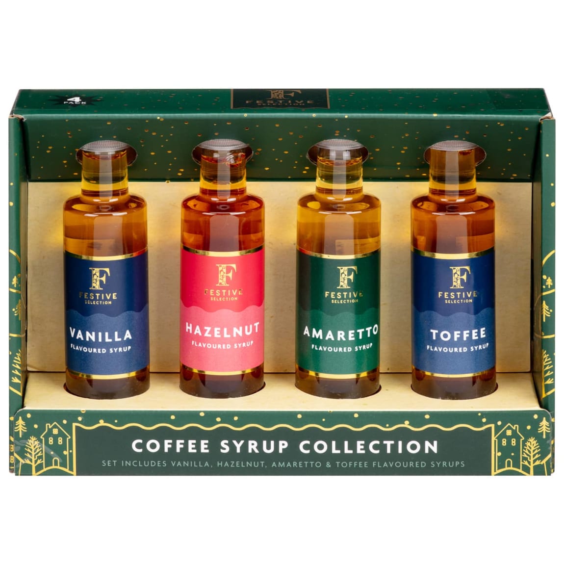 Delicious Coffee Syrup Gift Set 4 Pack – Flavoured Coffee Enhancers ...