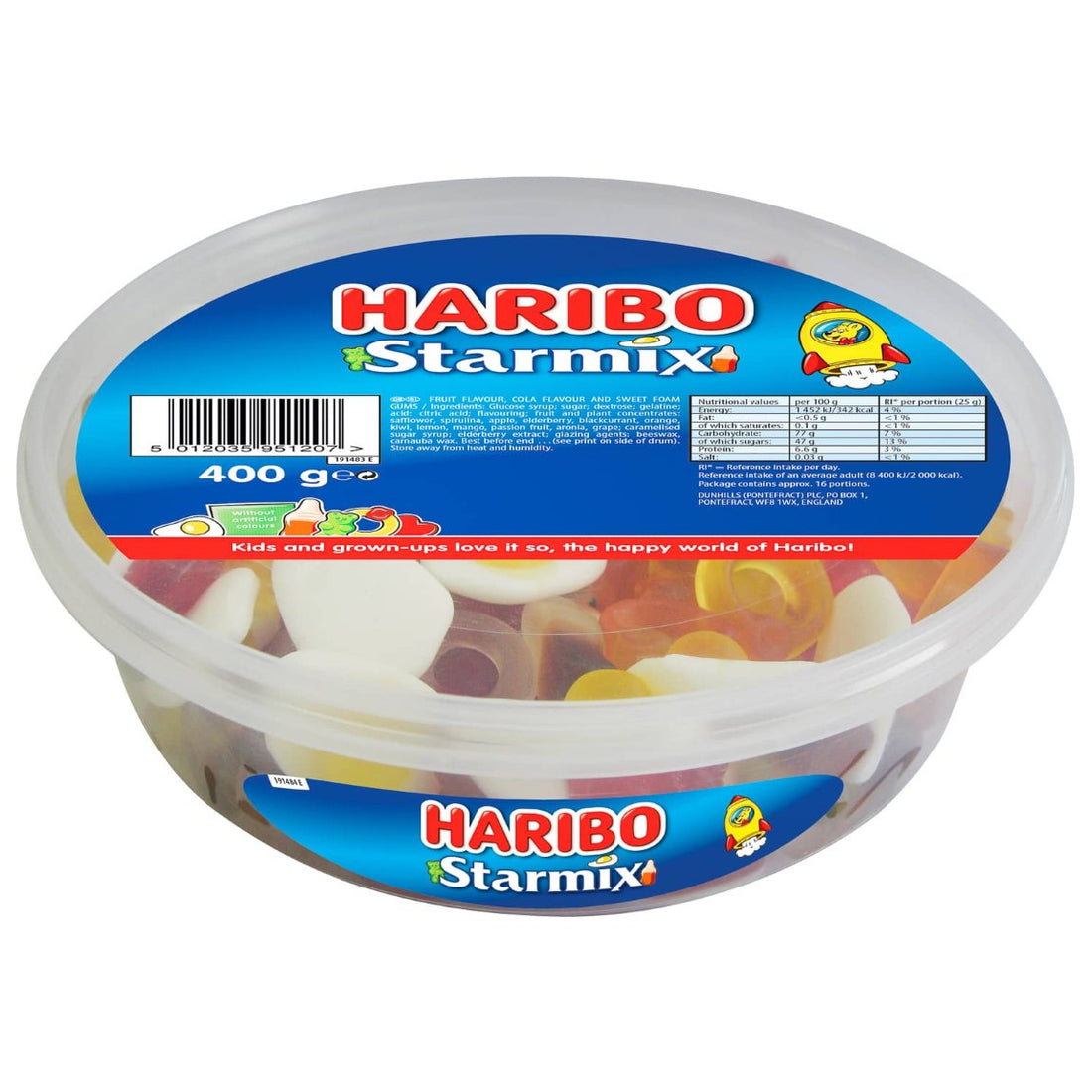 Haribo Starmix 400g Tub – Sweet & Fruity Candy Mix – Jolafunbs